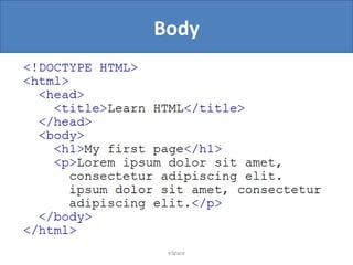 HTML CSS Basics | PPT