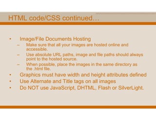 HTML email design and usability | PPT