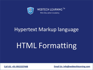 Html formatting | PPTX