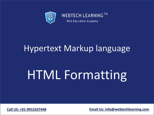 Html formatting | PPTX