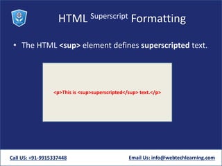 Html formatting | PPTX
