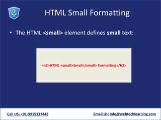 Html formatting | PPTX