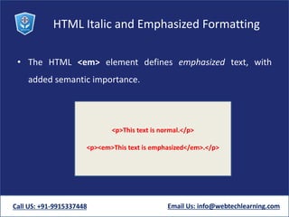 Html formatting | PPT