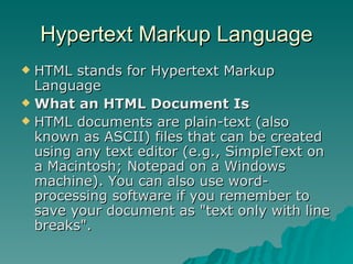 HTML Introduction | PPT