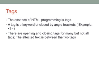 Html introduction | PPT
