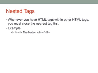 Html introduction | PPT