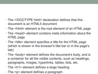 Html introduction | PPT