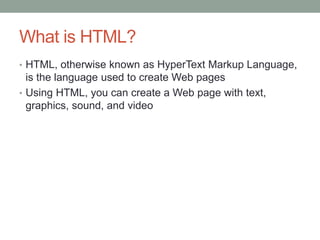 Html introduction | PPT