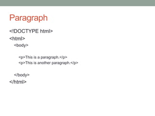 Html introduction | PPT