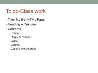 Html introduction | PPT