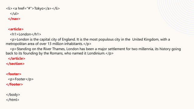 Html layout elements ppt and techniques ICT | PPT