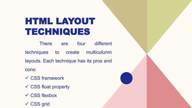 Html layout elements ppt and techniques ICT | PPT