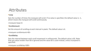 HTML Marquee | PPT