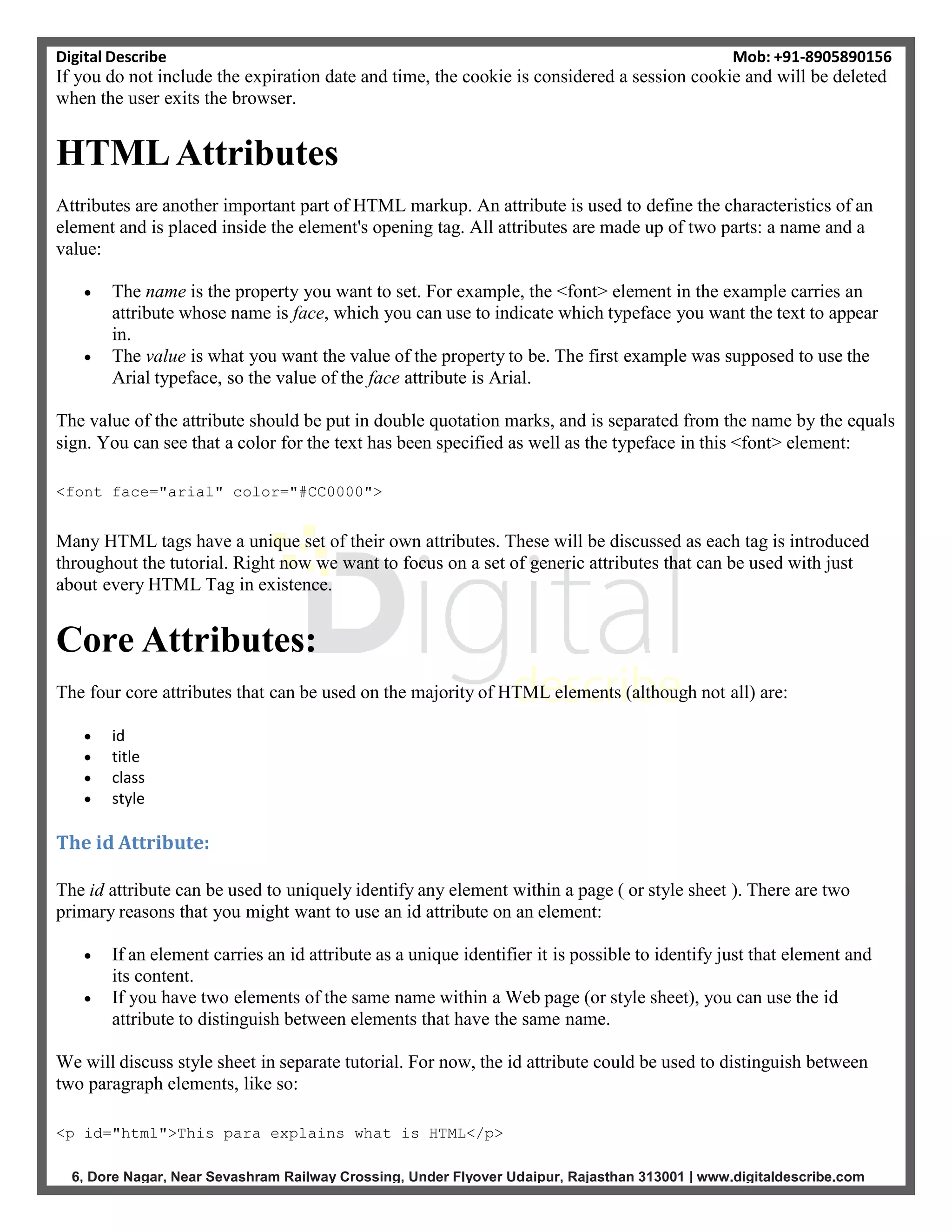 html complete notes | PDF