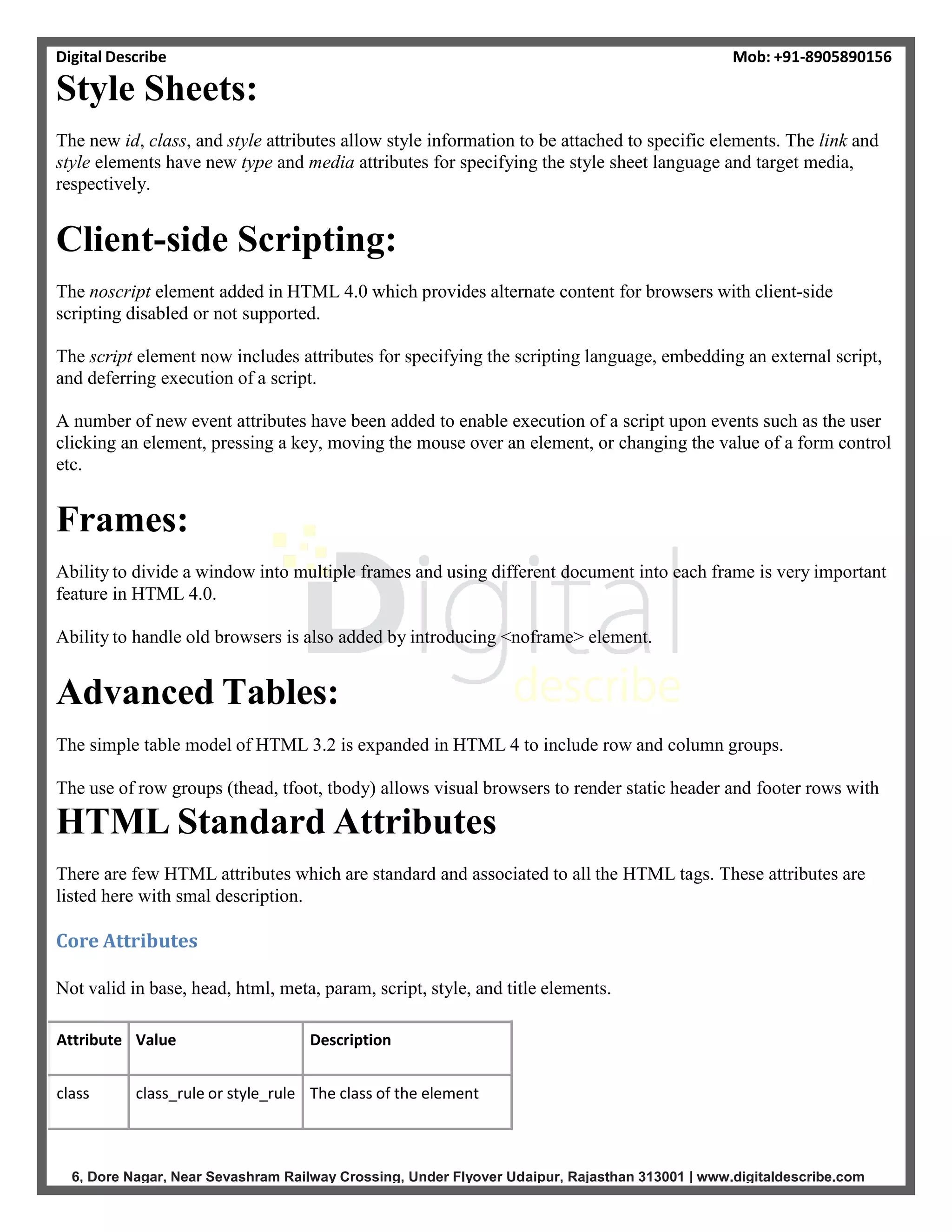 html complete notes | PDF