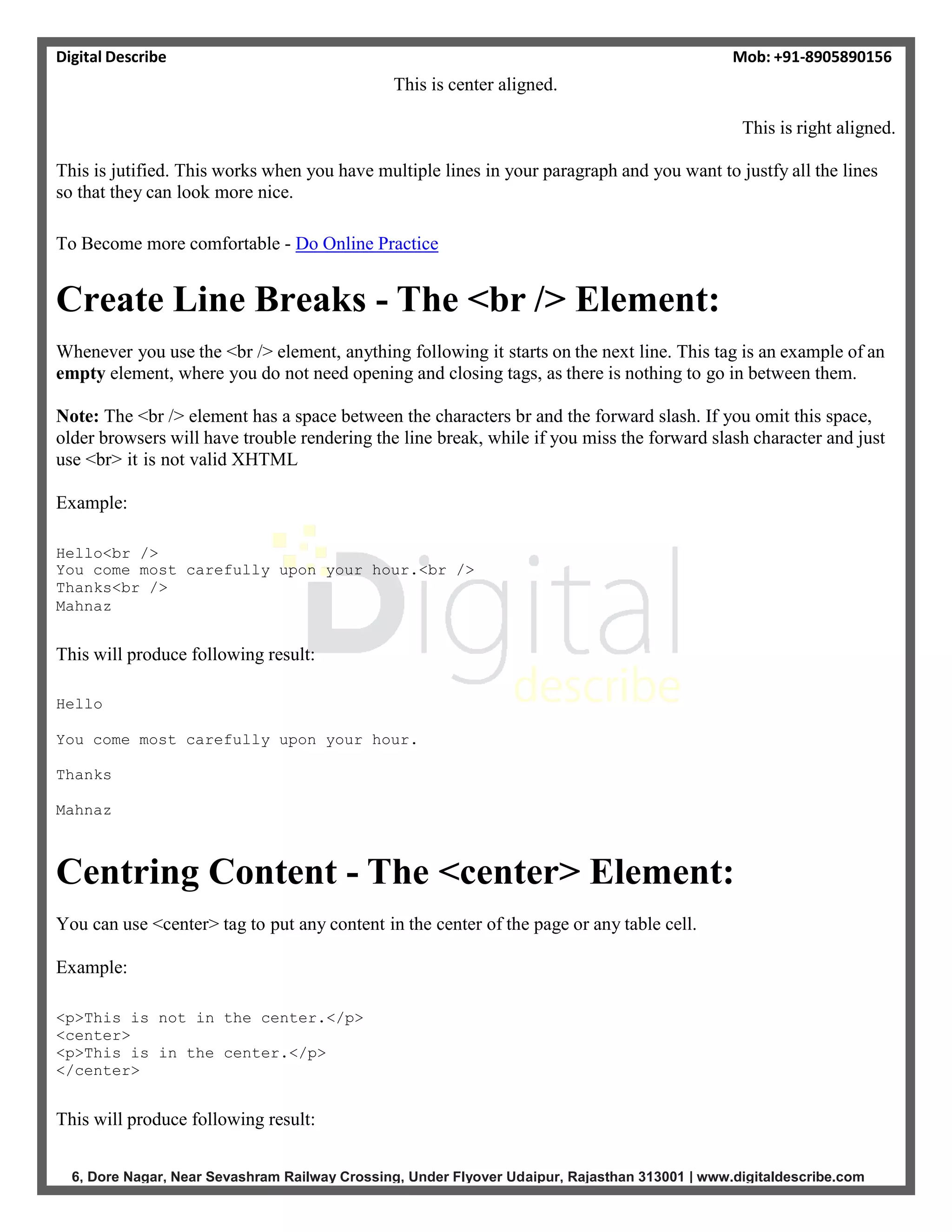 html complete notes | PDF