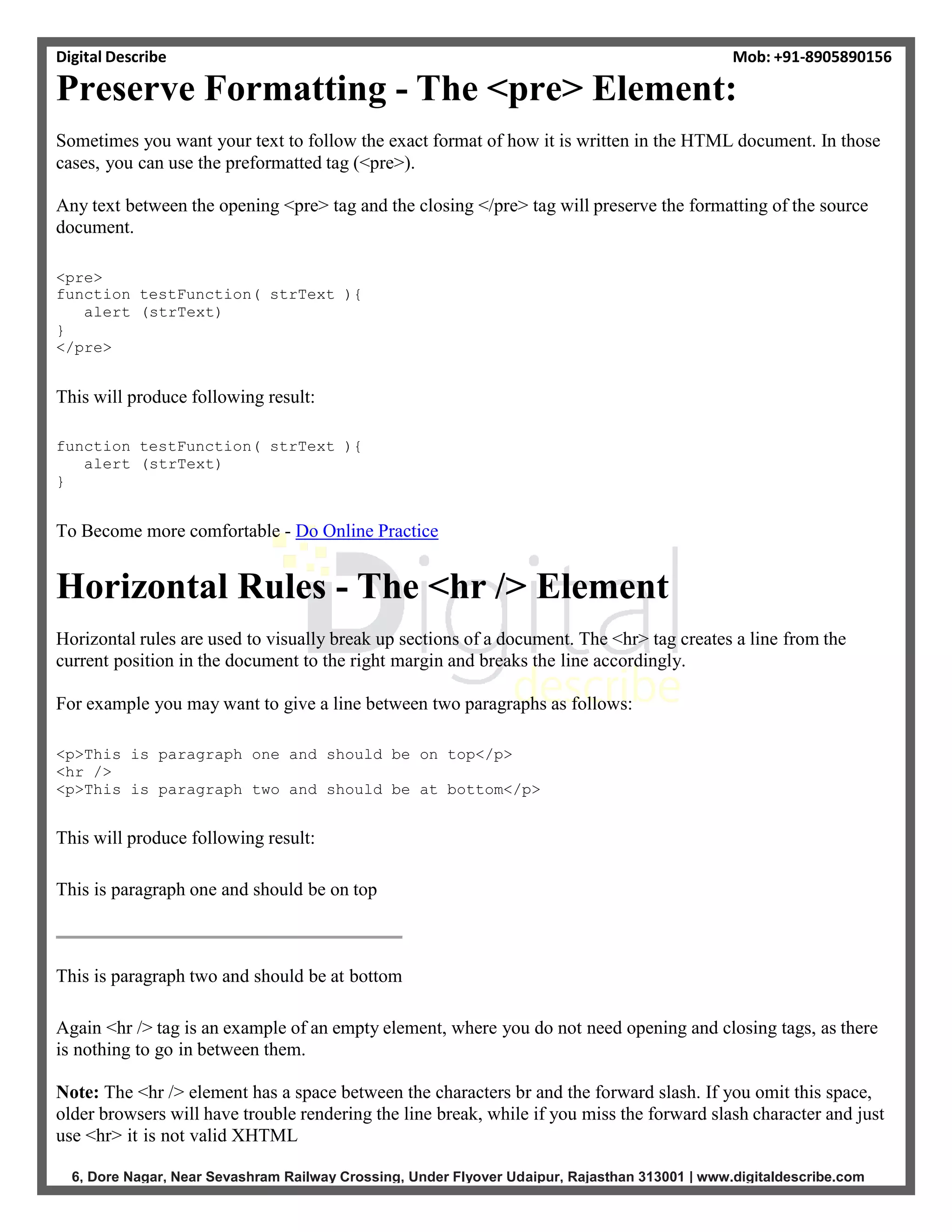 html complete notes | PDF
