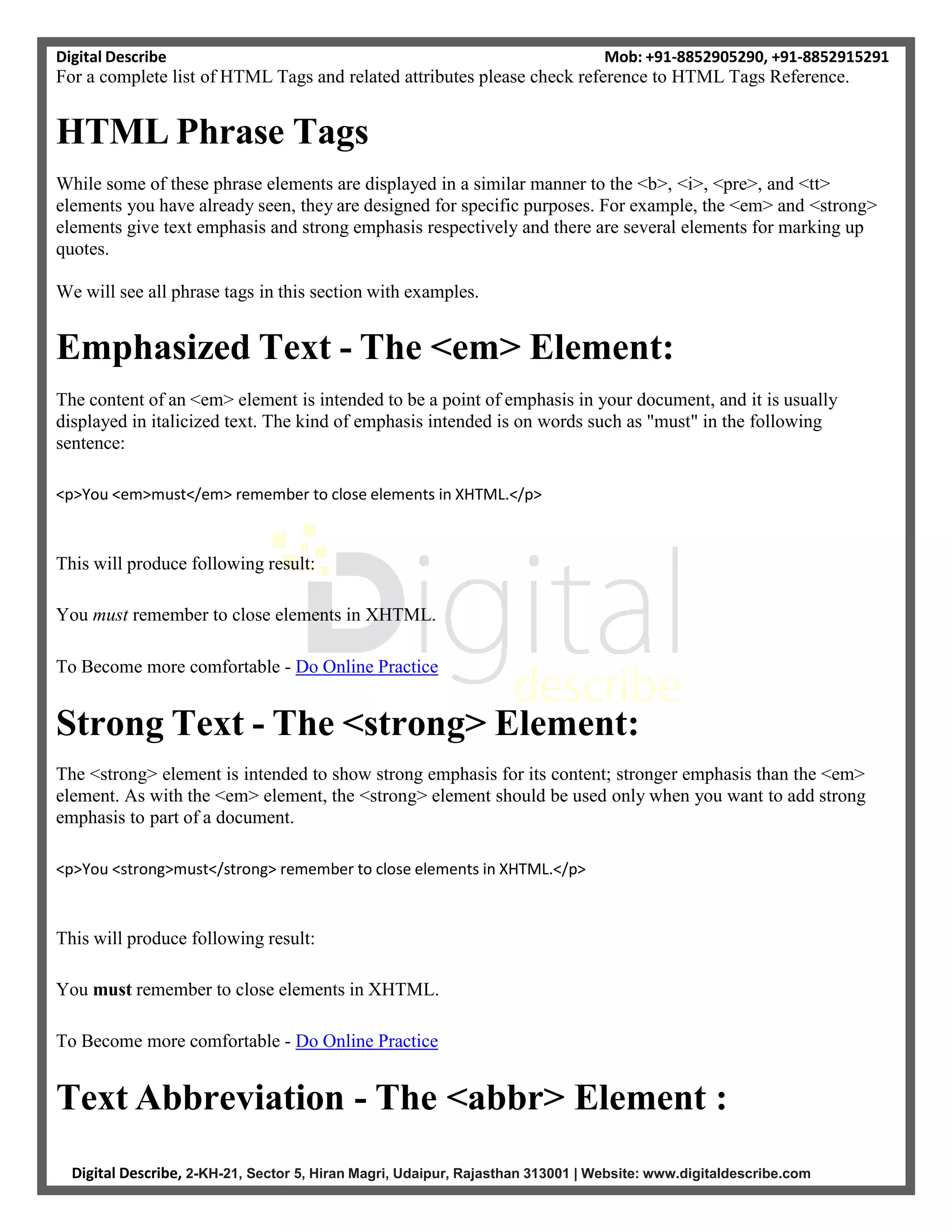 html complete notes | PDF