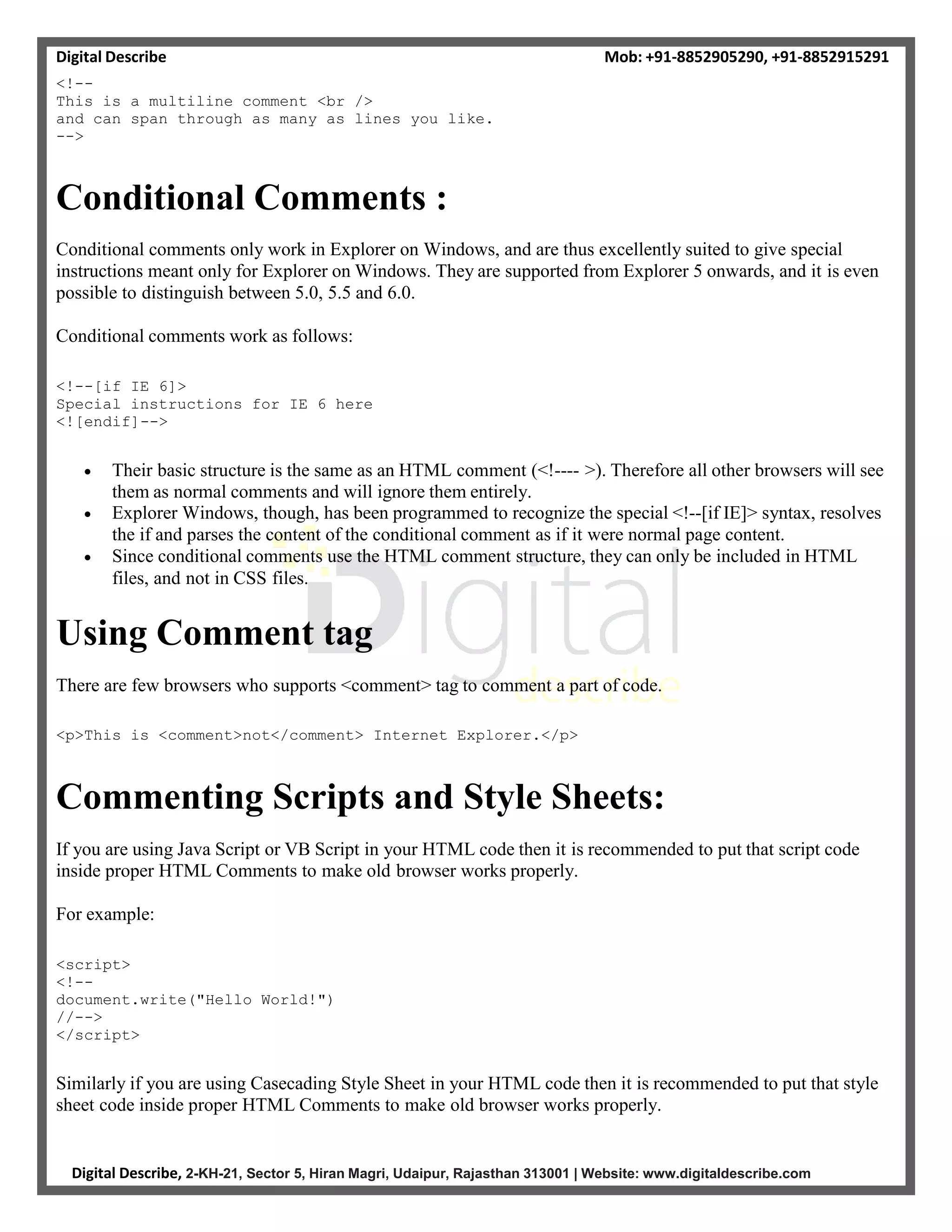 html complete notes | PDF