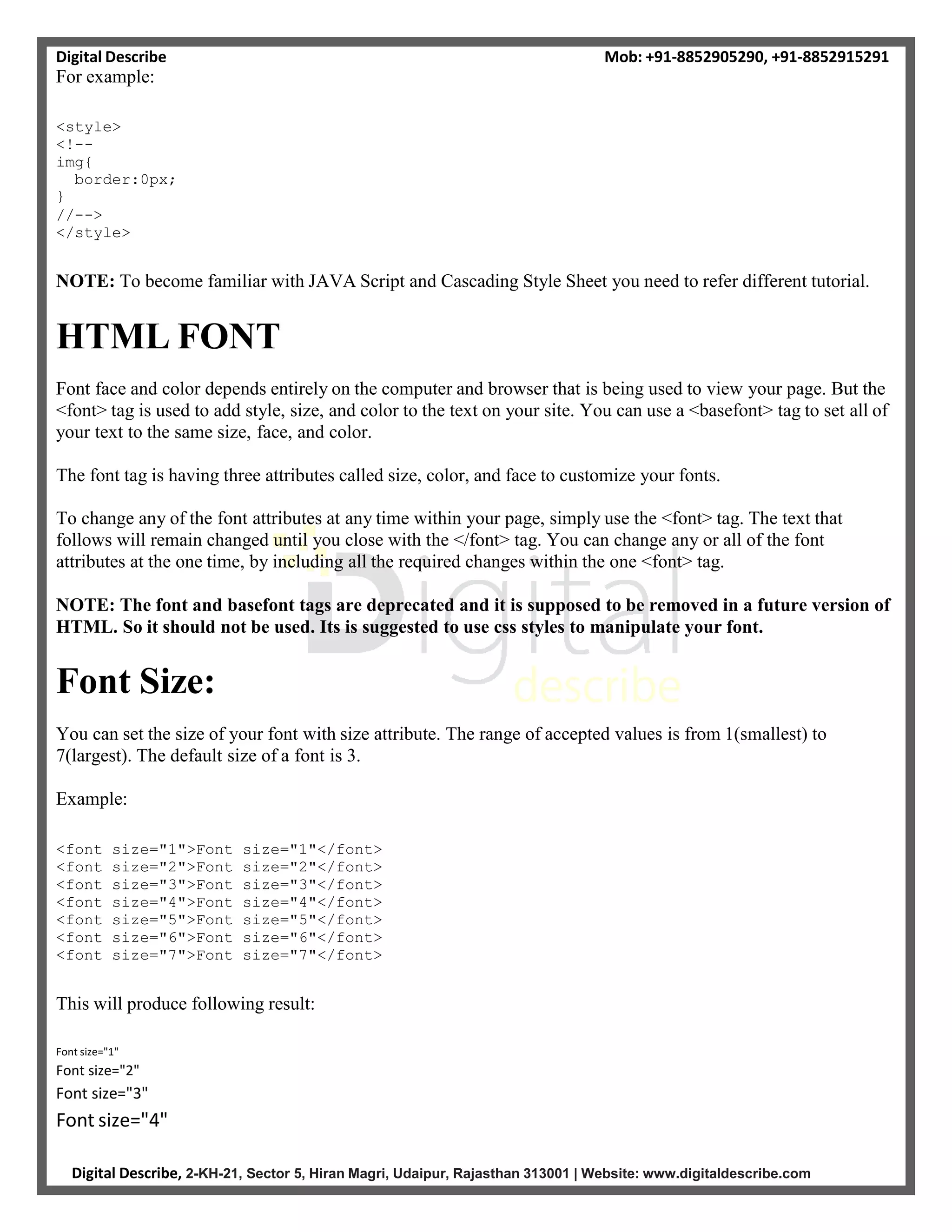 html complete notes | PDF