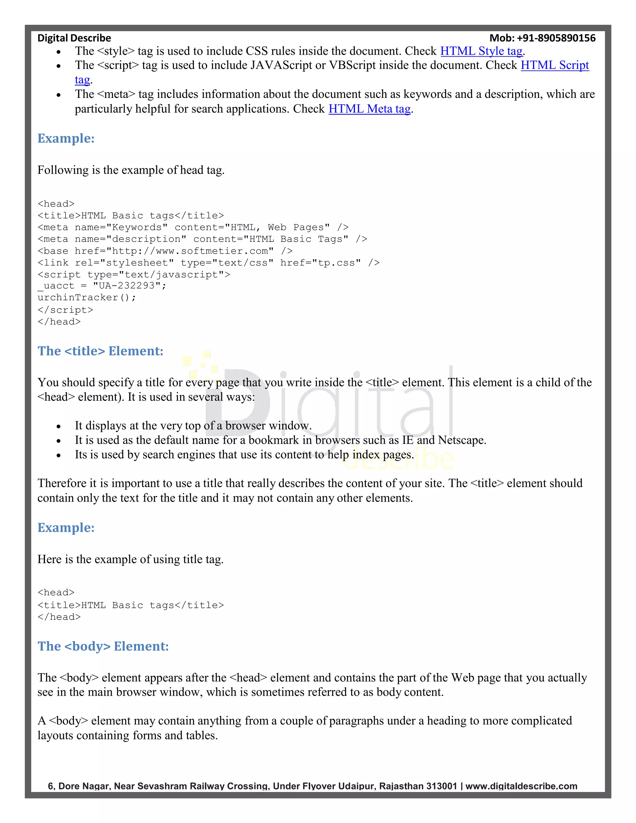 html complete notes | PDF