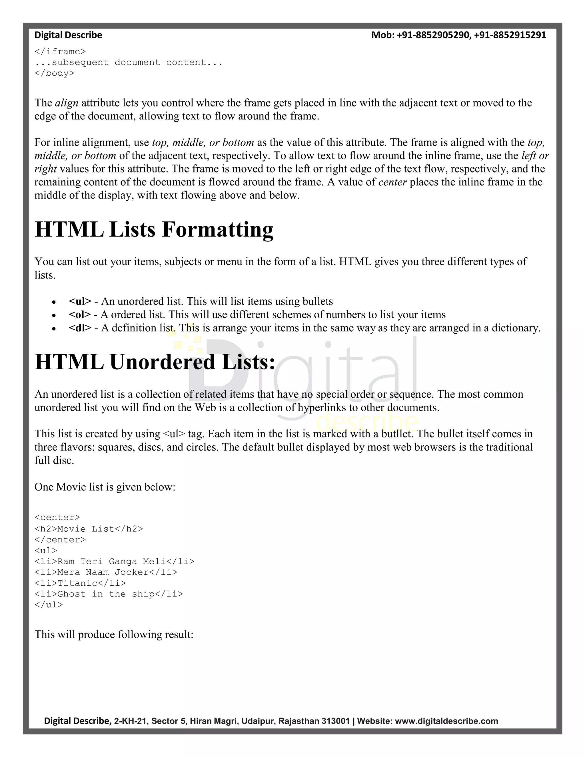 html complete notes | PDF