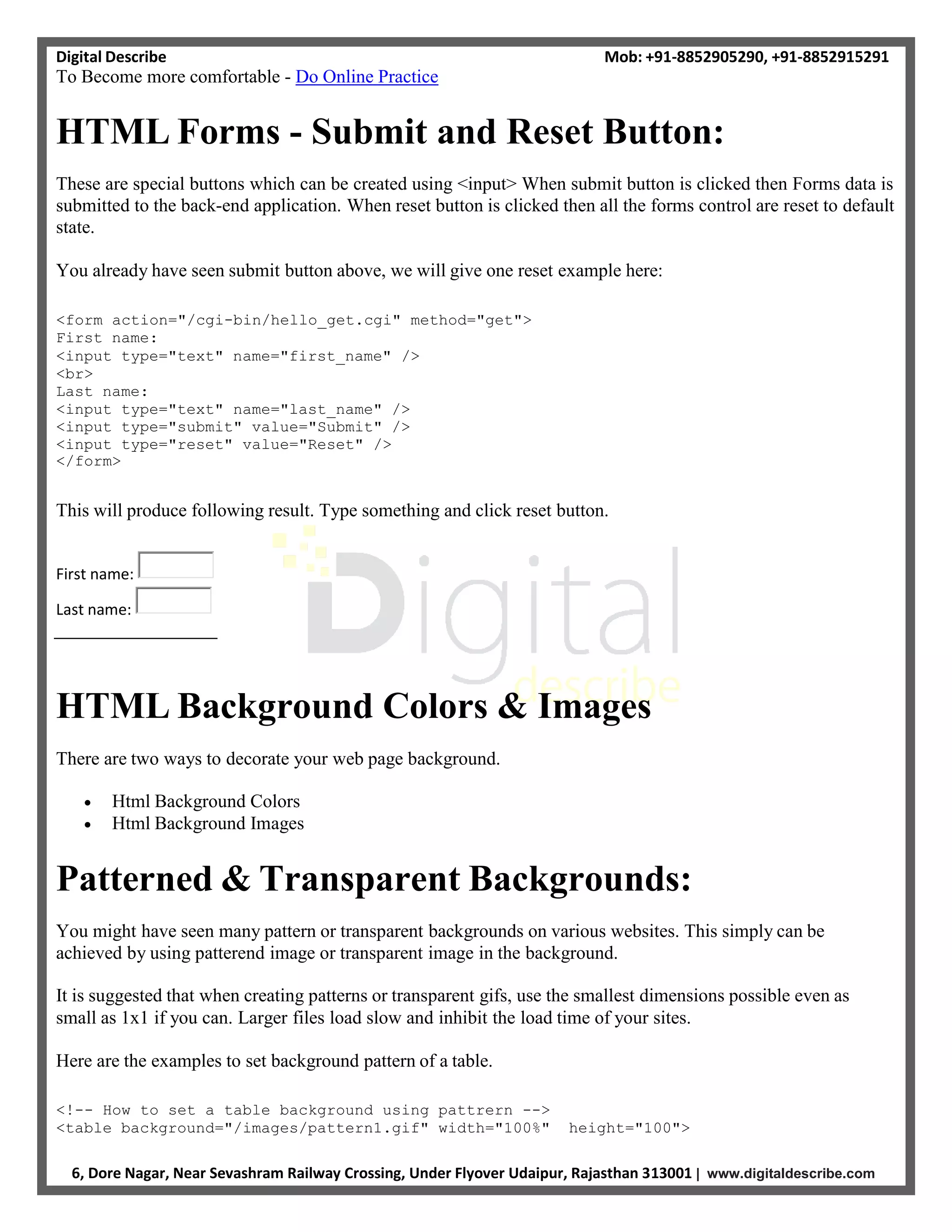 html complete notes | PDF