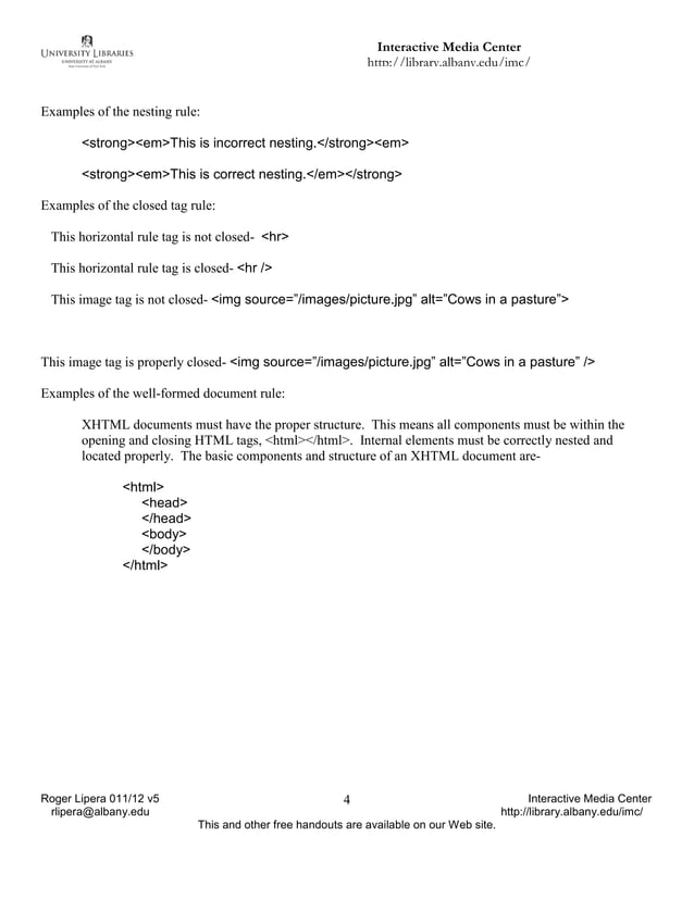 Html xhtml tag-sheet | PDF