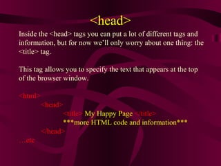 Basics of Html | PPT
