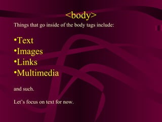 Basics of Html | PPT