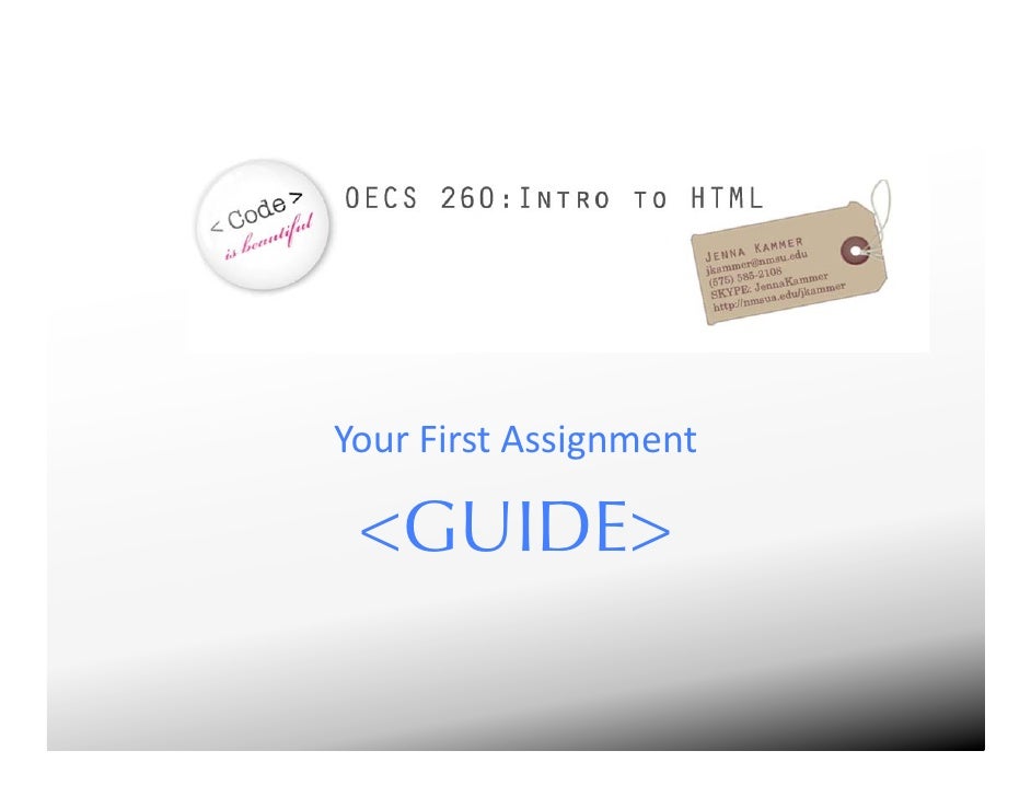 HTML Intro Assignment