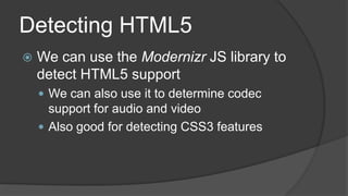 A Brief Interlude into HTML5 | PPTX | Web Development | Internet
