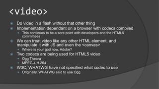 A Brief Interlude into HTML5 | PPTX | Web Development | Internet