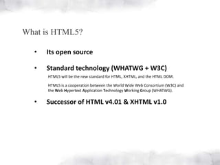 What is HTML5? | PPT