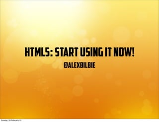 Introduction to HTML5 | PPT