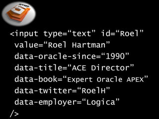 5 Cool Things you can do with HTML5 and APEX | PPT
