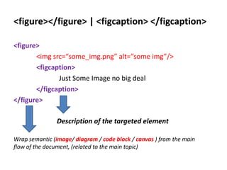 Html 5 Semantics overview | PPTX