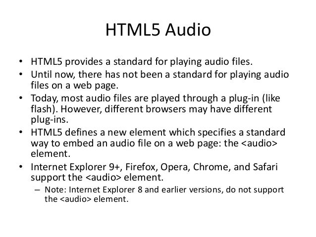 New Elements & Features in HTML5