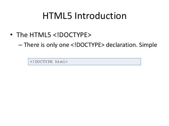 New Elements & Features in HTML5