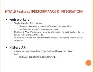 HTML5 : Web to the next level | PPT