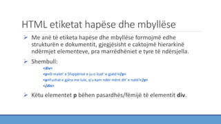 Hyrje në HTML | PPTX