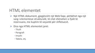 Hyrje në HTML | PPTX