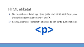 Hyrje në HTML | PPTX