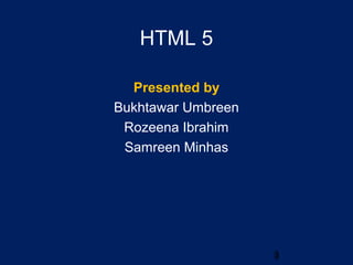 Html5 | PPT