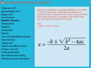 Html5 - Awesome APIs | PPT