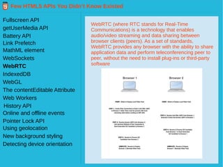 Html5 - Awesome APIs | PPT