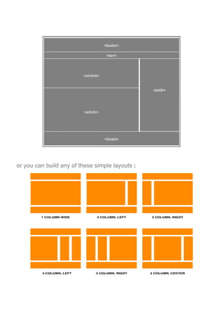 html5 new structural elements | PDF
