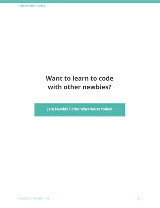 HTML5 cheat sheet | PDF