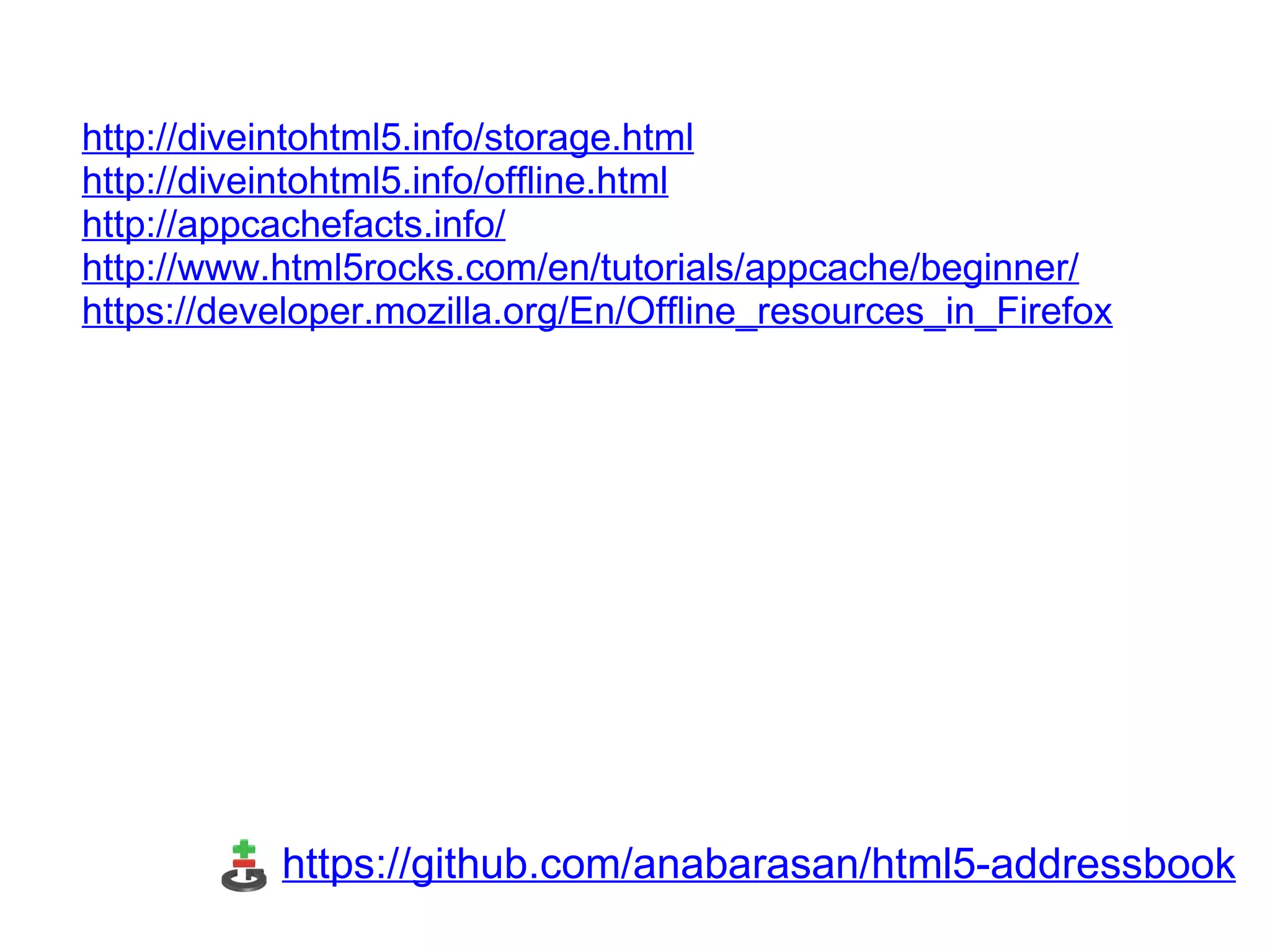 HTML5 addressbook | PPT