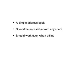 HTML5 addressbook | PPT